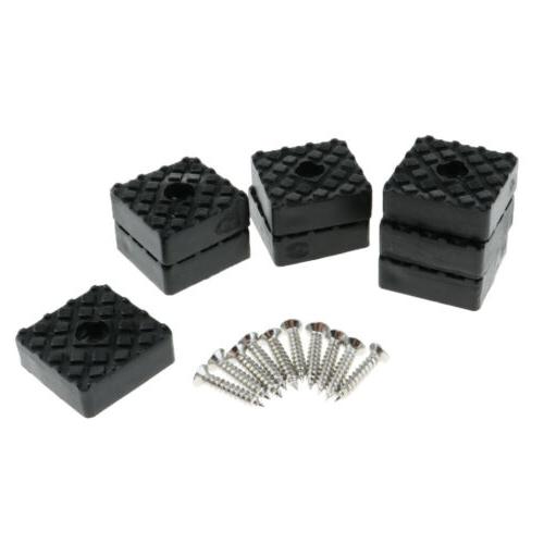 8x Square Furniture Pads Table Chair Rubber Feet